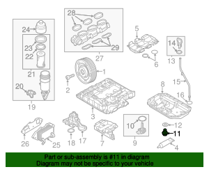 2005-2007 Volkswagen Engine Oil Drain Plug N-911-014-01 | QuirkParts