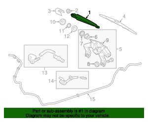 98811-1H000 - Wiper Arm 2011-2014 Kia Sportage | Kia.Parts