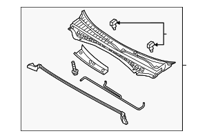 86150-D5000 - Cowl Grille 2016-2020 Kia Optima | Kia.Parts Store