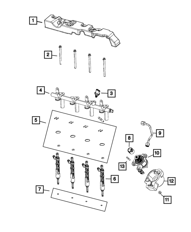 2022 Jeep Fuel Rail Cover 68427998AB | Mopar Estores