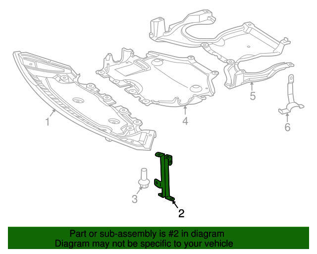 204-524-09-40 - Front Shield Bracket 2010-2015 Mercedes-Benz | Mercedes ...