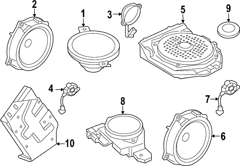 2019-2025 Genesis G70 Speaker Assembly Front Midrange 96320-G9200 ...