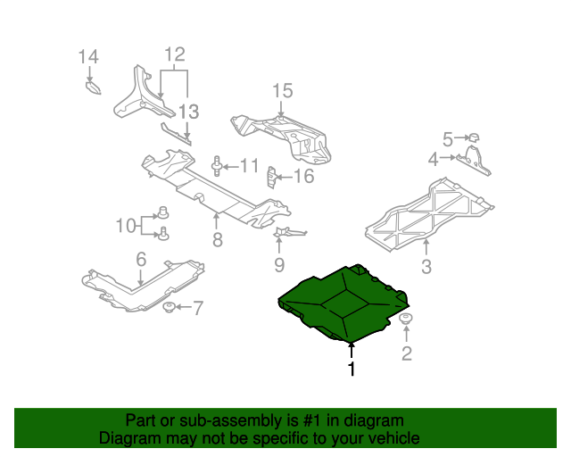 996-504-527-02 - Floor Pan Splash Shield 1997-2005 Porsche ...
