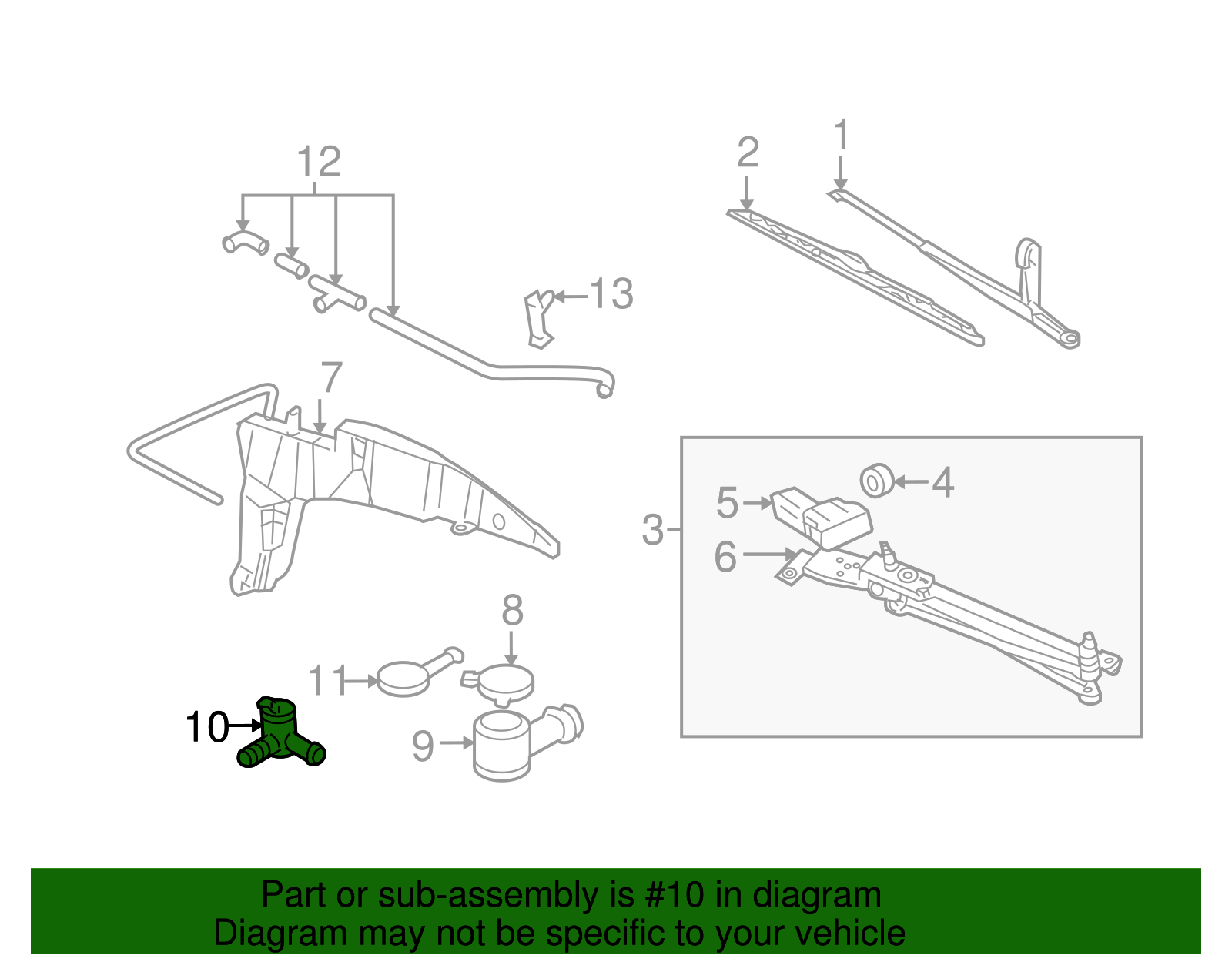 1999-2013 Ford Washer Pump YS4Z-17664-BA | TascaParts.com