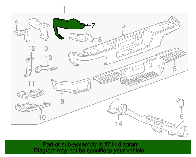 2015-2021 GM Upper Pad (Replaces Part Number 22890959) 23270263 ...