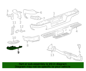 2015-2021 GM Passenger Side Rear Bumper Step Pad Insert 22900987 ...