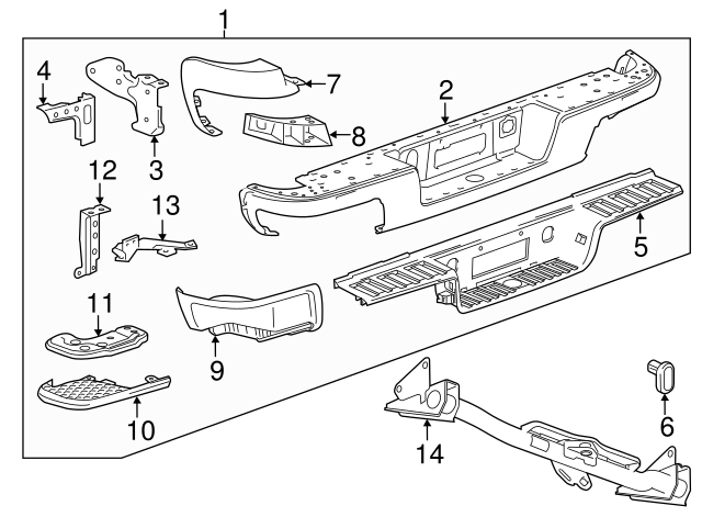 2015-2020 GM Bumper Bracket - Passenger Side (RH) 84482384 | TascaParts.com