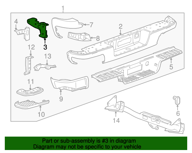 2015-2021 GM Bumper Bracket - Driver's Side (LH) 84482385 | TascaParts.com