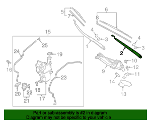 2018-2020 Hyundai Elantra GT Wiper Arm 98311-G3000 | OEM Parts Online