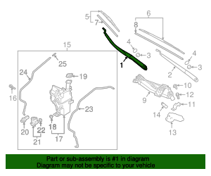 2018-2020 Hyundai Elantra GT Wiper Arm 98321-G3000 | OEM Parts Online