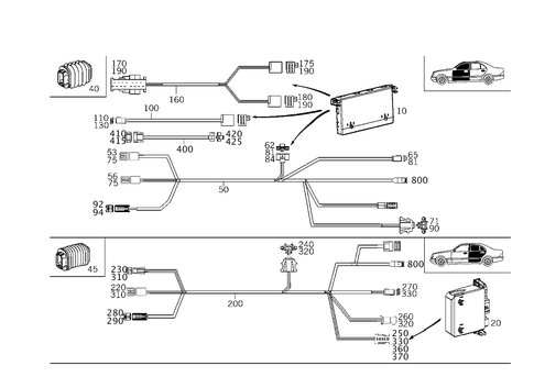 Door Cable Harnesses & Protective Hoses for 2006 Mercedes-Benz C 350 ...