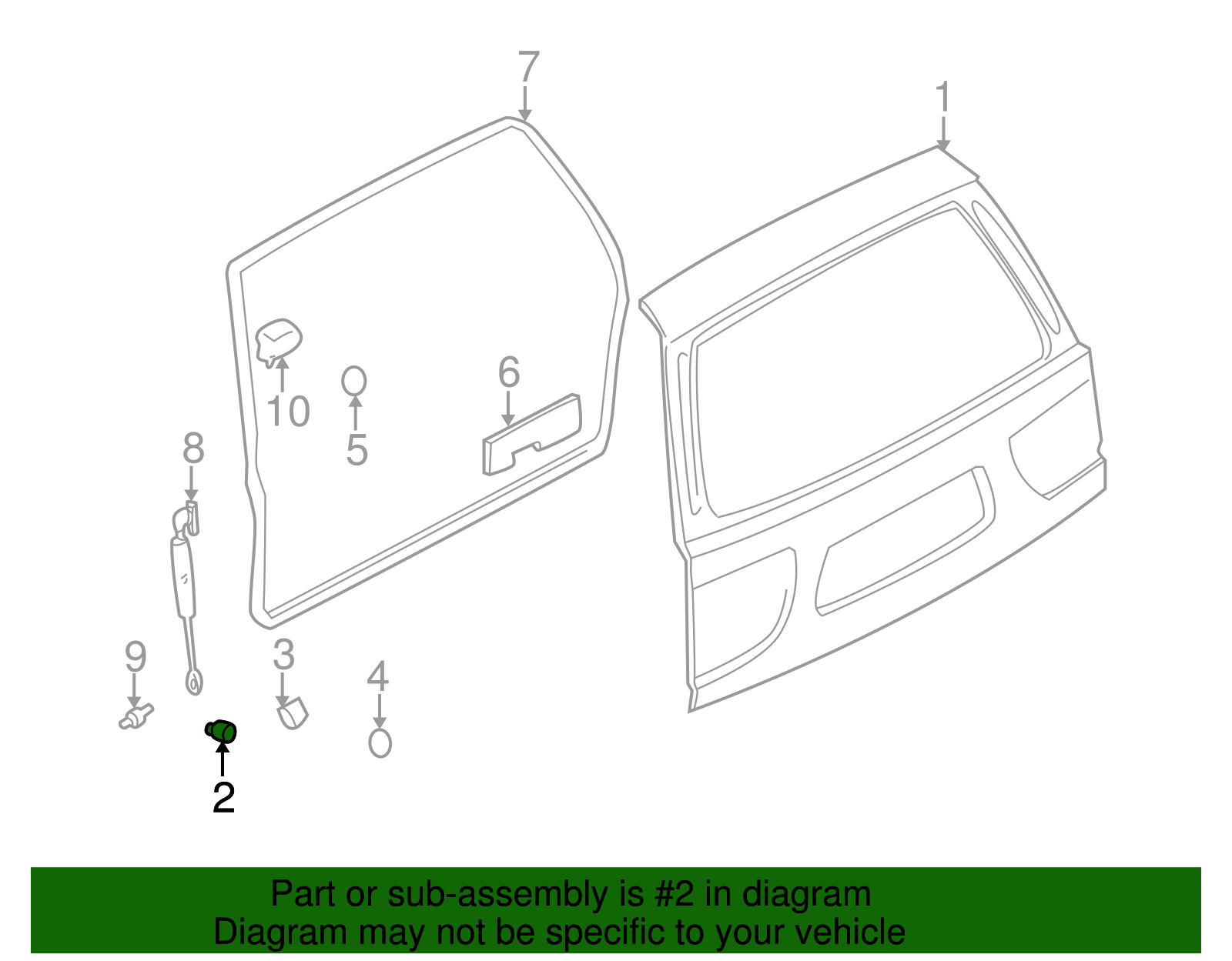 1996-2004 Nissan Pathfinder Lift Gate Shell Bumper 90878-0W002 ...