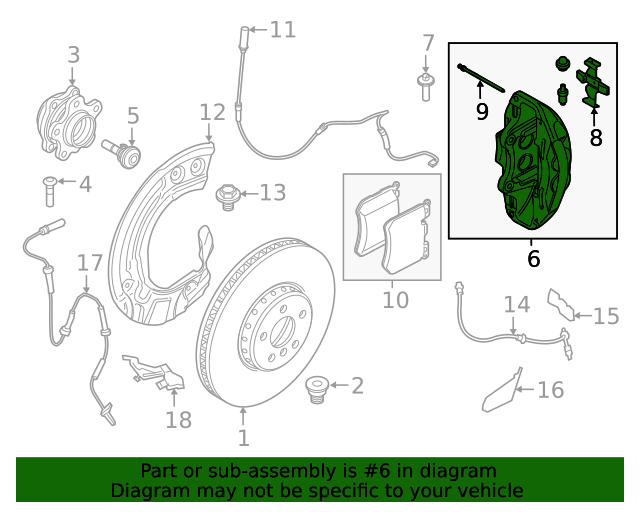 Genuine BMW 34-10-8-844-337 | Disc Brake Caliper | FREE Shipping on ...