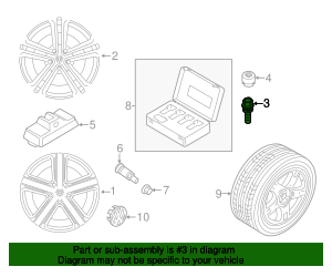 2015-2017 Volkswagen Touareg Wheel Bolt WHT-001-964-A | vwpartscenter