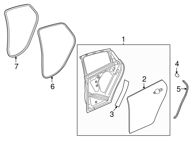 2016-2021 Chevrolet Malibu Door Shell 84103474 | TascaParts.com