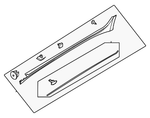 2020-2021 Hyundai Sonata Rocker Molding 87752-L1100 | QuirkParts