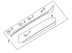 87752-L1100 - Rocker Panel Guard 2020-2023 Hyundai Sonata ...