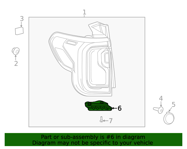 2020-2023 GMC Acadia Rear Driver Side Bumper Fascia Tail Lamp Opening ...