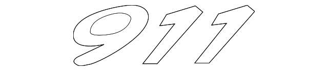 2004-2005 Porsche 911 "911" logo for Porsche 996 "40 Years of 911 ...