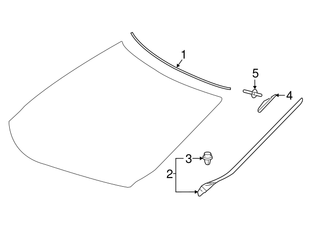 2016-2022 Lexus Side Molding 75536-0E030 | OEM Parts Online