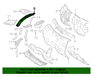 222-830-00-28 - Cowl Water Deflector 2014-2021 Mercedes-Benz ...
