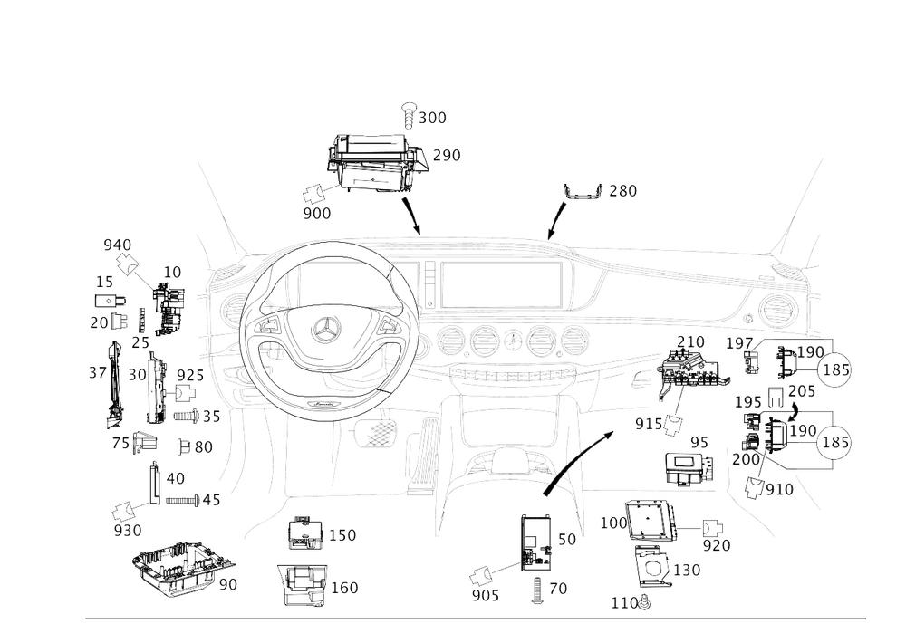 205900770564 - Exchange Control Unit, Complete Mercedes-Benz Parts Shop