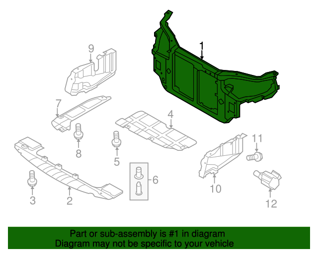 64101-1M000 - Radiator Support 2010-2013 Kia | Kia.Parts Store