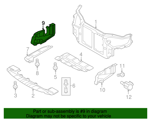 29120-2H000 - Splash Shield 2010-2013 Kia | Kia.Parts Store