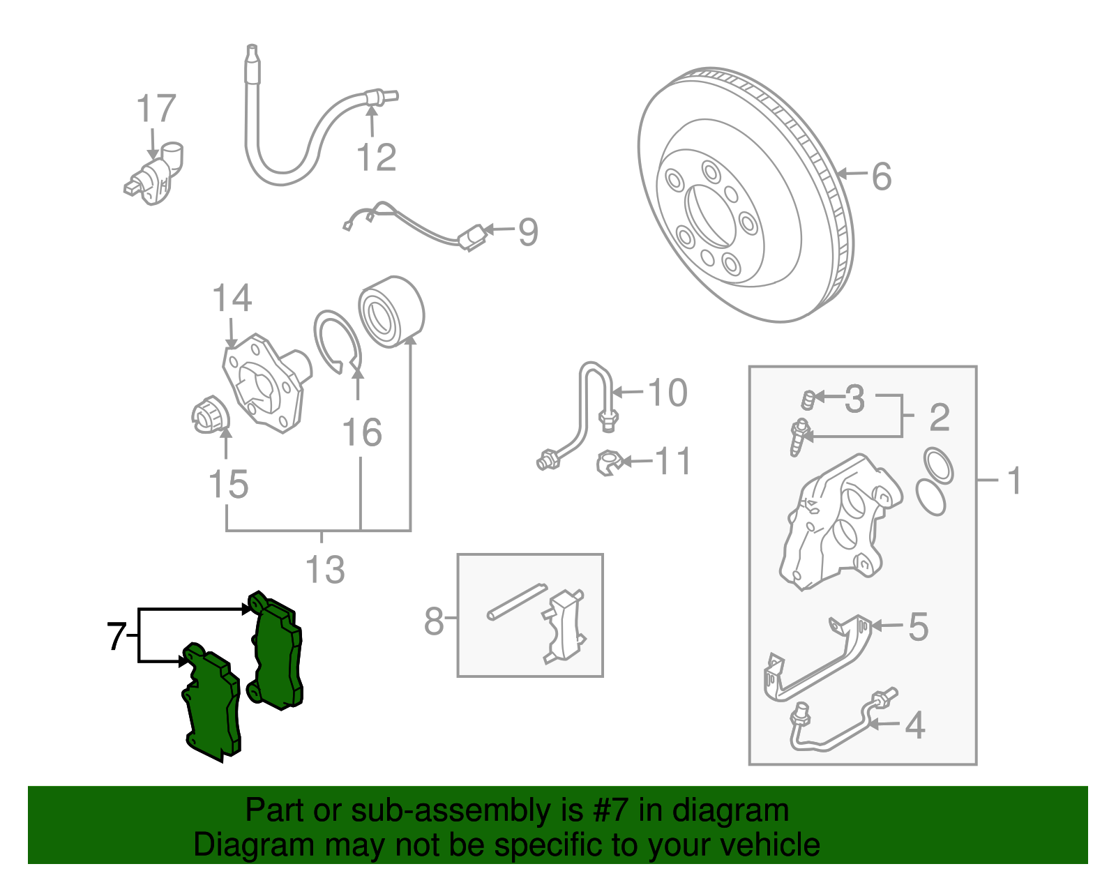 2008-2010 Porsche Cayenne Brake Pads 958-698-451-E | Sunset Porsche Parts