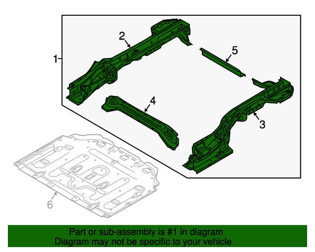 2017 Hyundai Ioniq Frame Side Member Assembly 65700-G7000 | QuirkParts