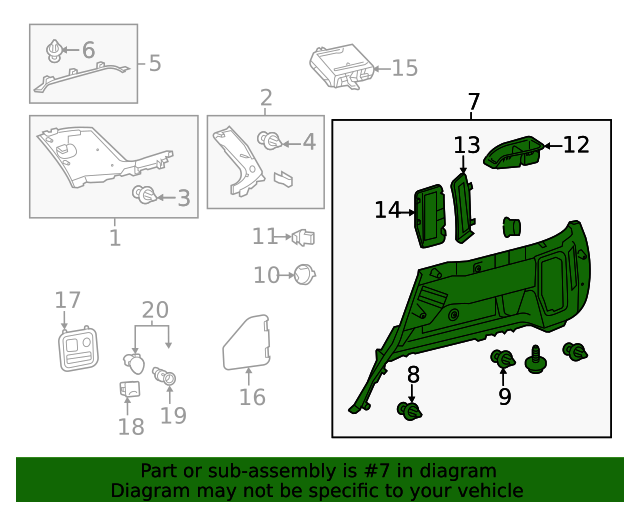 2010-2023 Toyota 4Runner Lower Quarter Trim 64730-35180-C0 | LaGrange ...