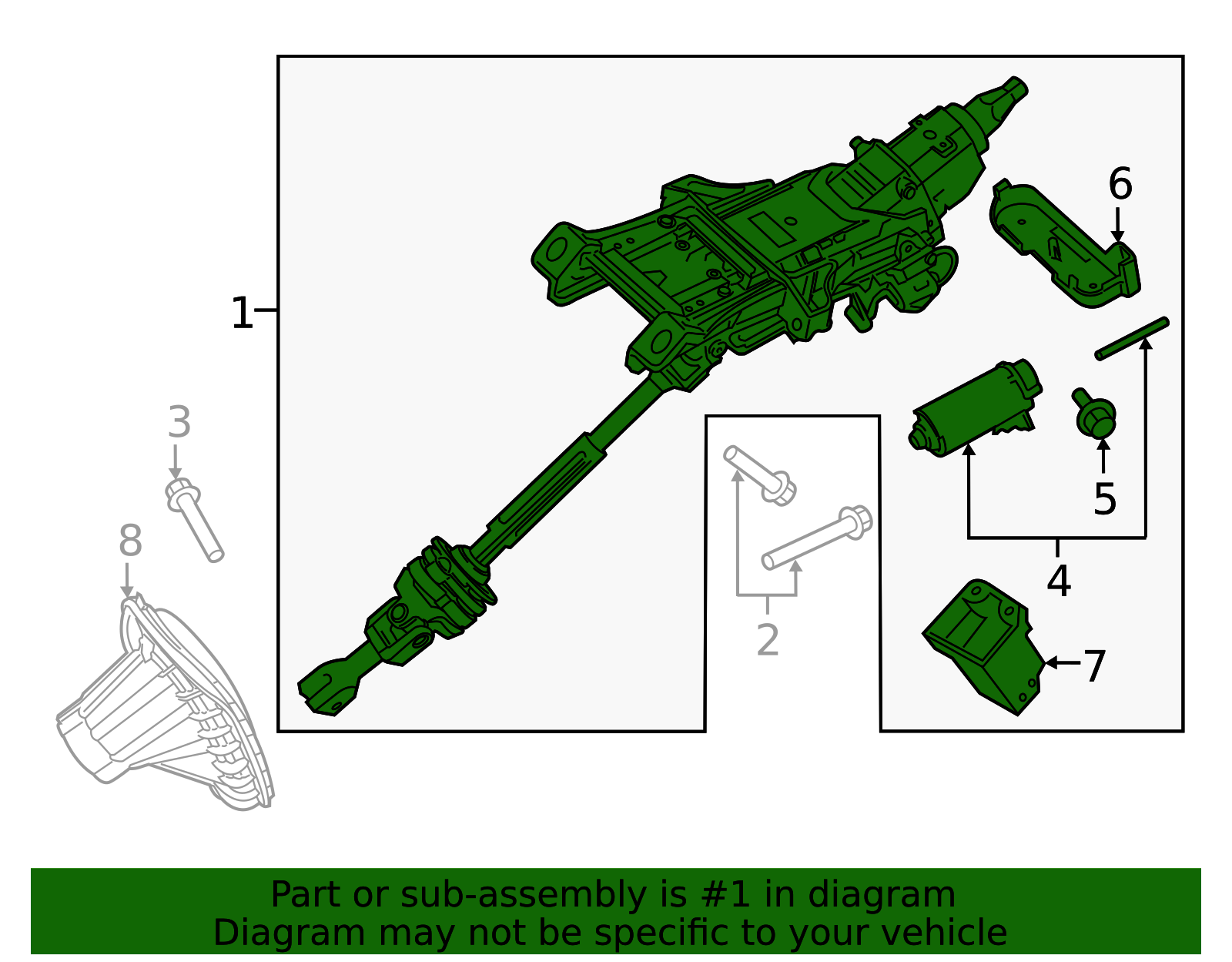 F2GZ-3C529-AE - 2016-2023 Ford - Steering Column | My Ford Parts