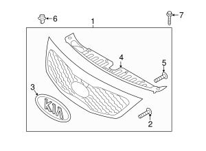 86561-1U700 - Lower Grille 2014-2015 Kia Sorento | Kia.Parts Store