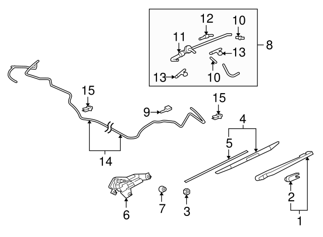 2007-2017 Mitsubishi Wiper Insert MR598173 | Mitsubishi Parts Warehouse