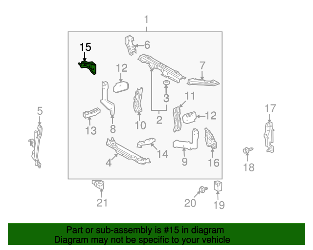 2006-2007 Toyota Highlander Bracket 53257-48030 | OEM Parts Online