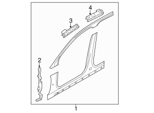 4G0-809-075-A - Body A-Pillar Reinforcement Bracket 2012-2018 Audi | AutoNationParts.com
