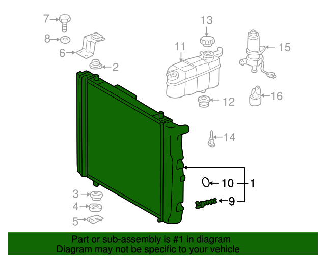 463-500-11-00 - Radiator 2002-2011 Mercedes-Benz | AutoNationParts.com