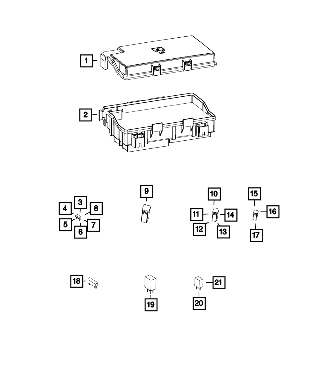 2015-2018 Ram Intelligent Power Power Distribution Center 68322376AD ...