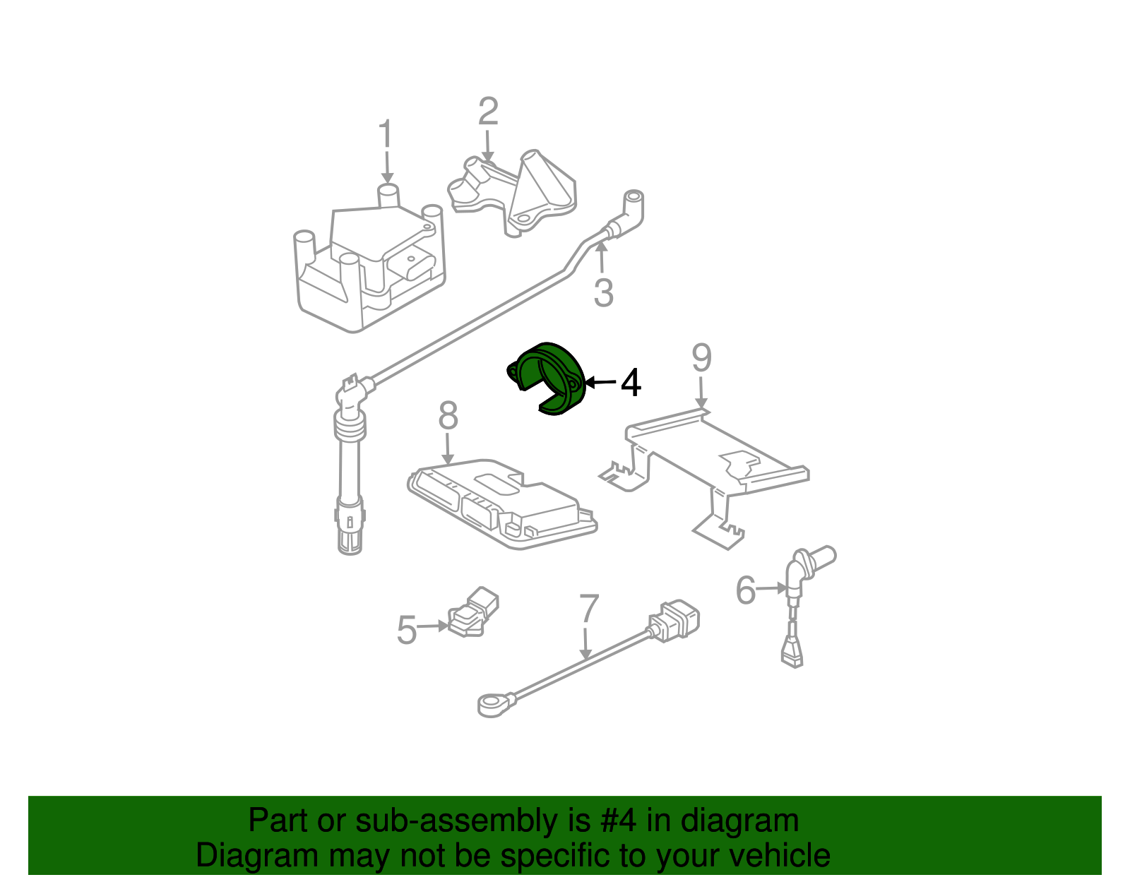 2005-2006 Volkswagen Jetta Camshaft Position Sensor 03G-957-147-B ...