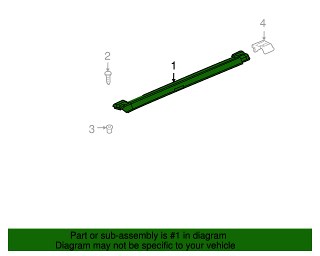 2005-2009 Hummer H2 Rail Assembly-Lugg Carr Side 15847168 | GM Parts Center