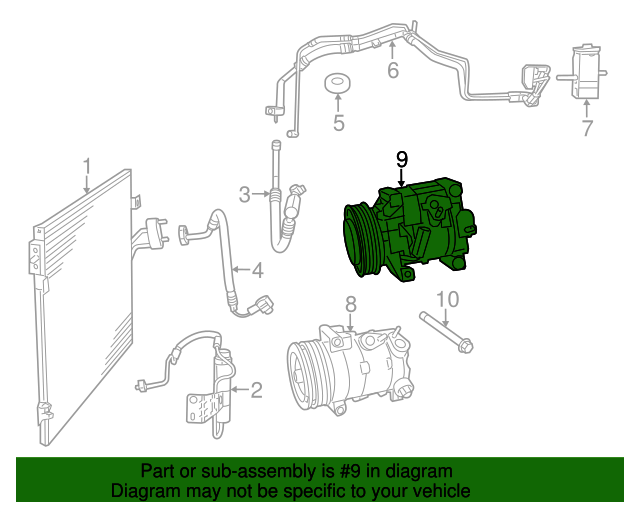 2011-2019 Mopar Compressor 68084913AC | TascaParts.com