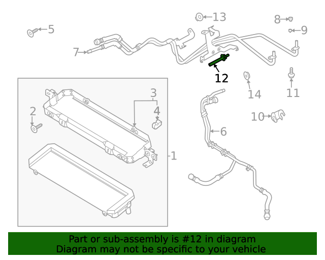 2020-2022 Ford Mustang Automatic Transmission Oil Cooler Hose Stud ...