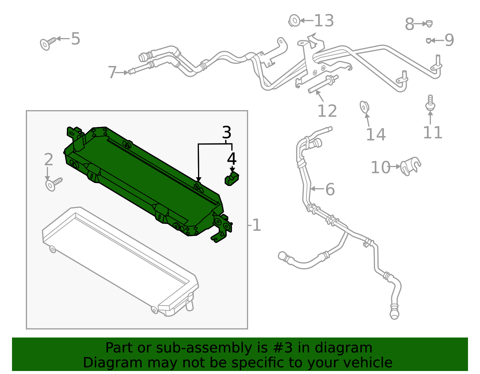 Genuine OEM Ford Part - Automatic Transmission Oil Cooler Bracket KR3Z ...