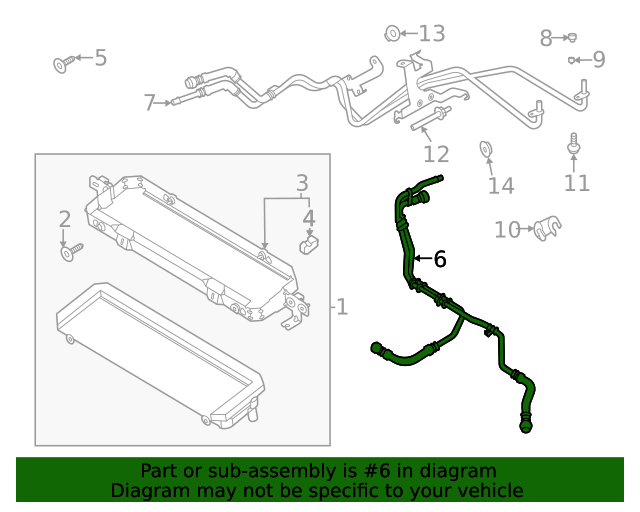 KR3Z-7R081-B - Cooler Line 2020-2022 Ford Mustang | Ford Parts Direct