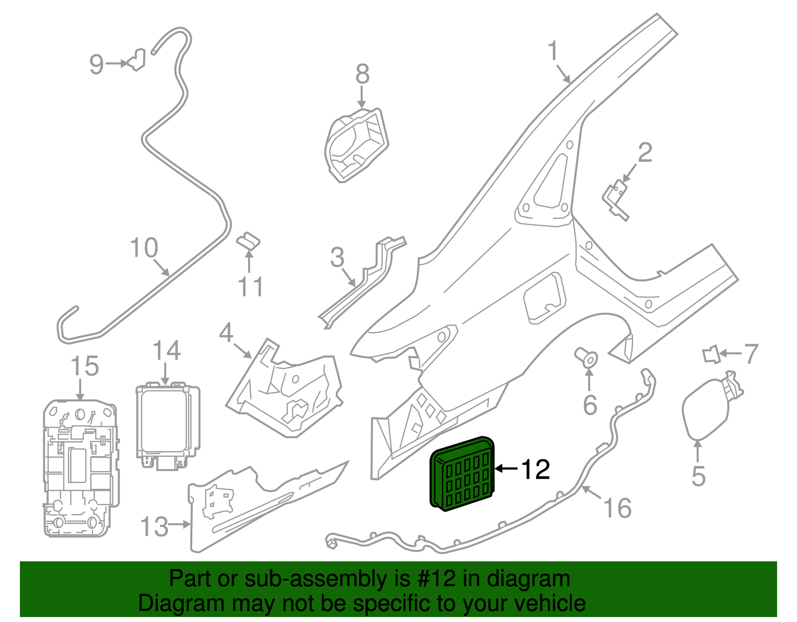 2013-2019 Nissan Sentra Pressure Valve 76805-2DR0A | Nissan Parts Central
