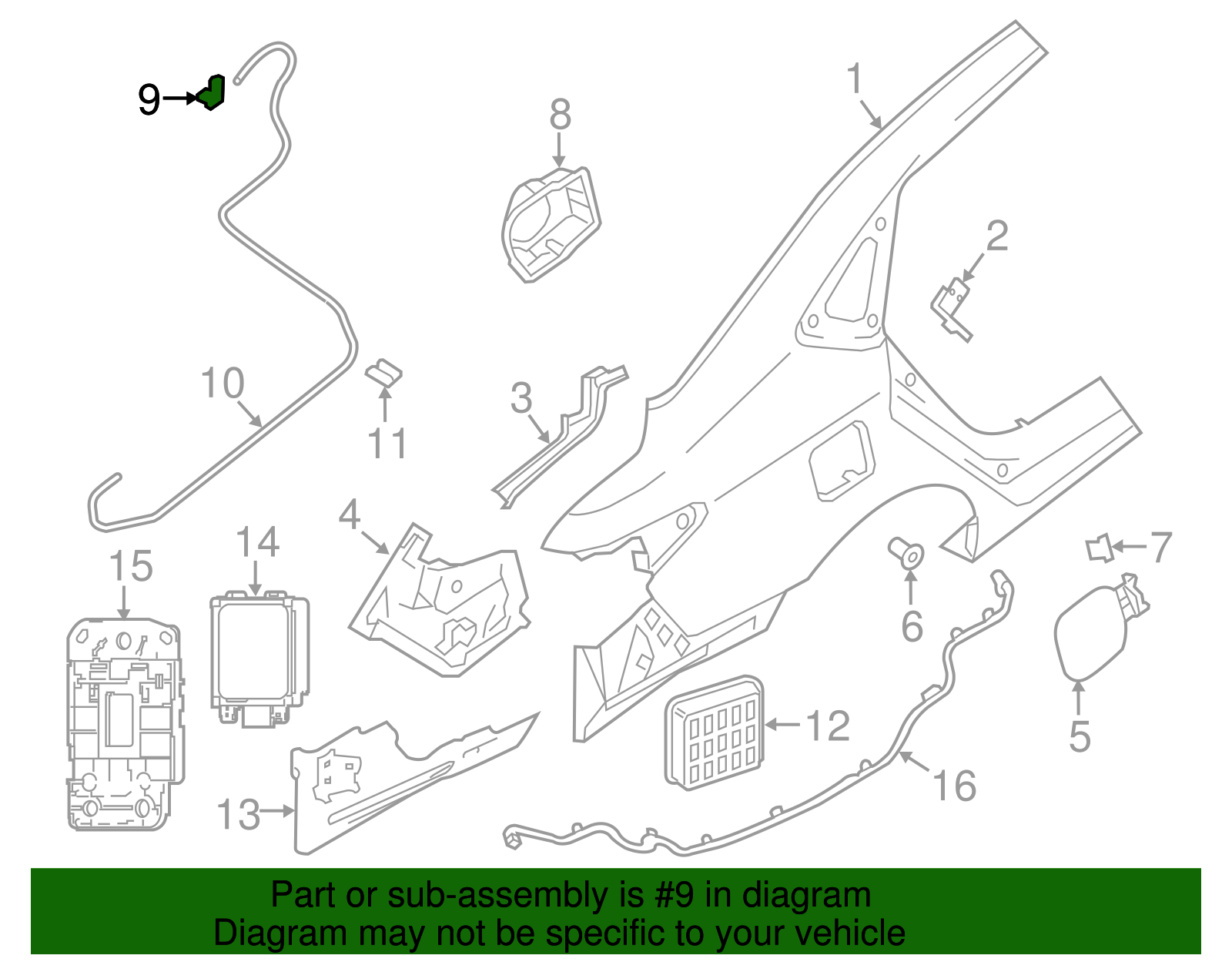 78827-3SG0A - Lock - 2013-2019 Nissan Sentra | Nissan OEM Parts Direct
