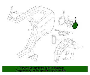 2010-2017 Volvo XC60 Fuel Filler Door 31440250 | AutoNation Parts
