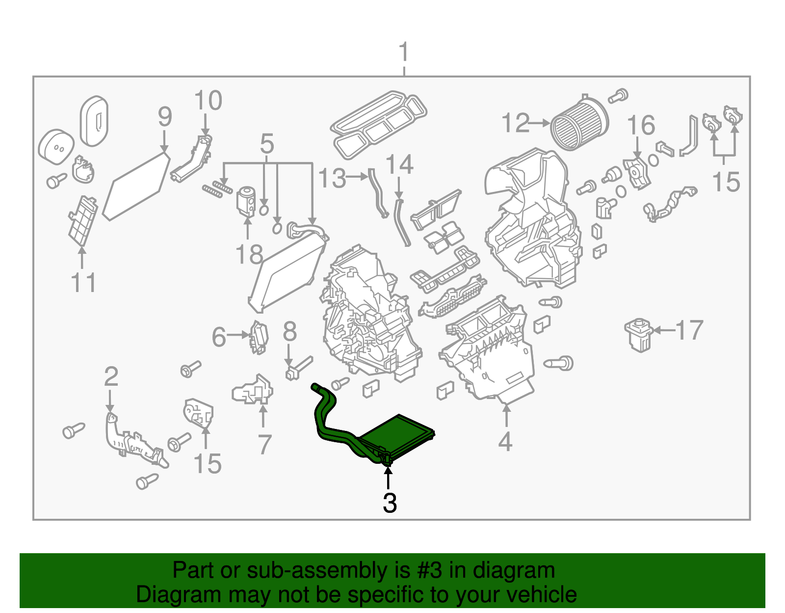 2014-2023 Nissan Heater Core 27140-4BU0B | Nissan Parts Plus
