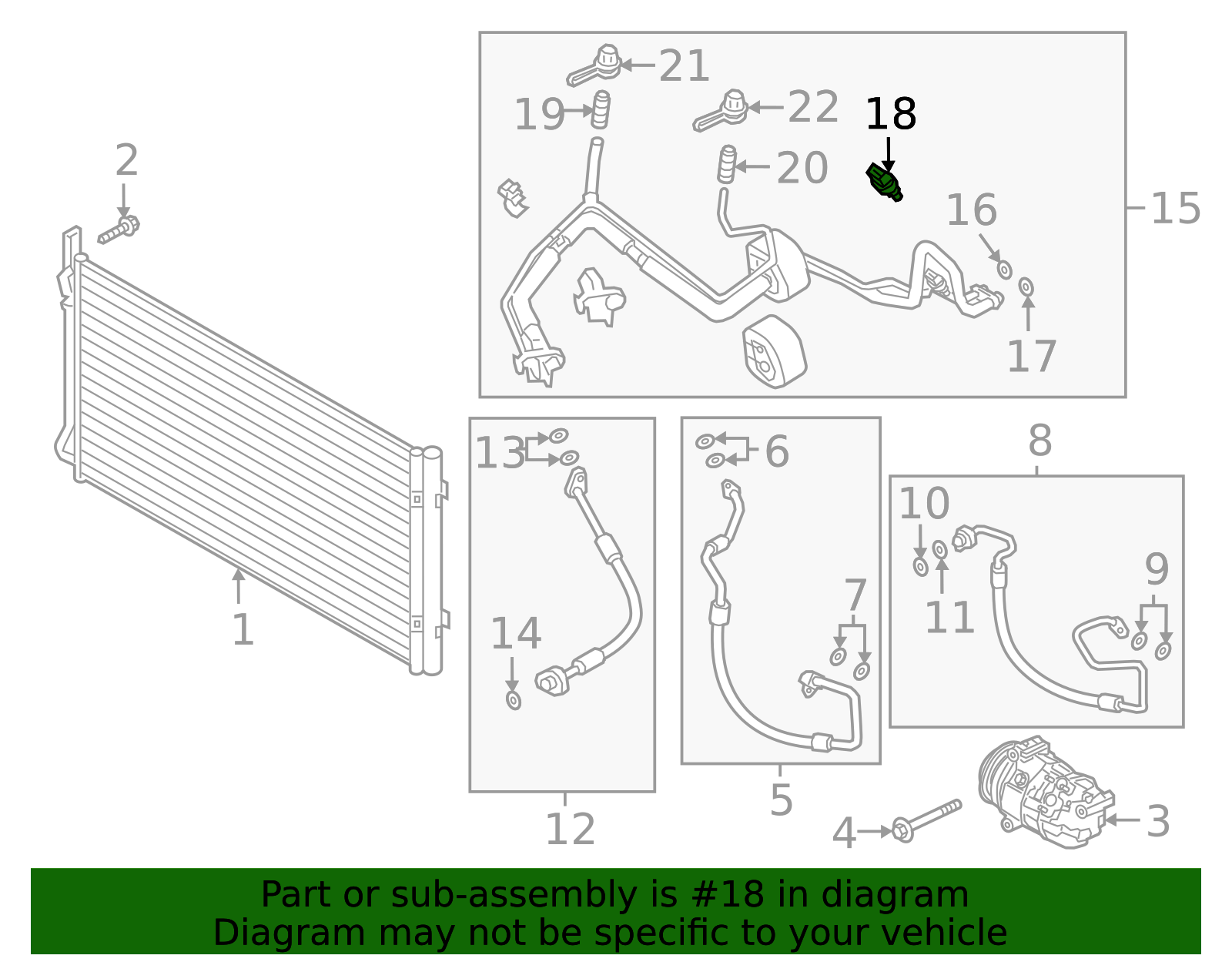 T4A18606 - HVAC Pressure Switch 2016-2024 Jaguar | AutoNation Parts