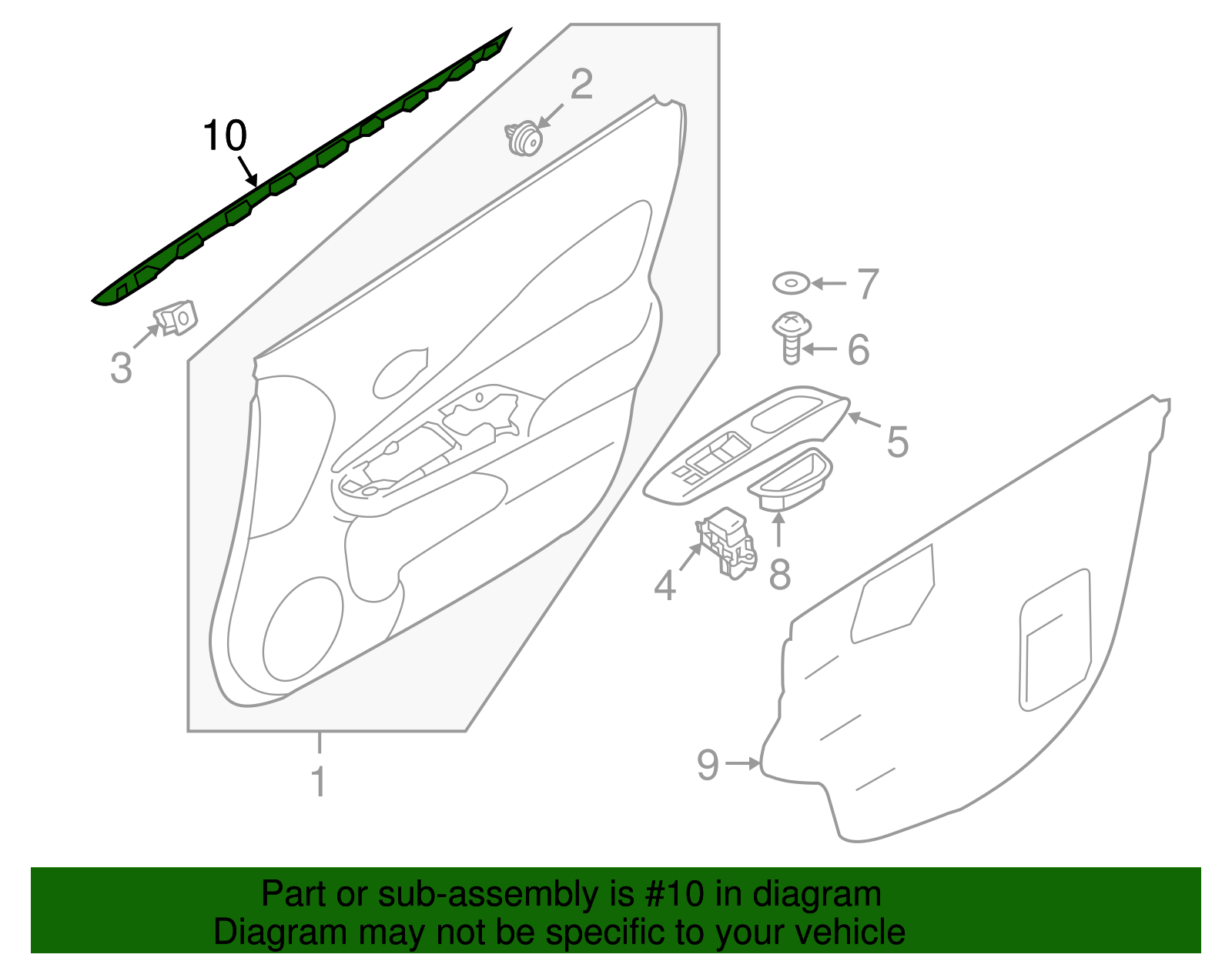 2014-2019 Nissan Versa Note Belt Weather-Strip 80835-3WC0A | Ziegler ...